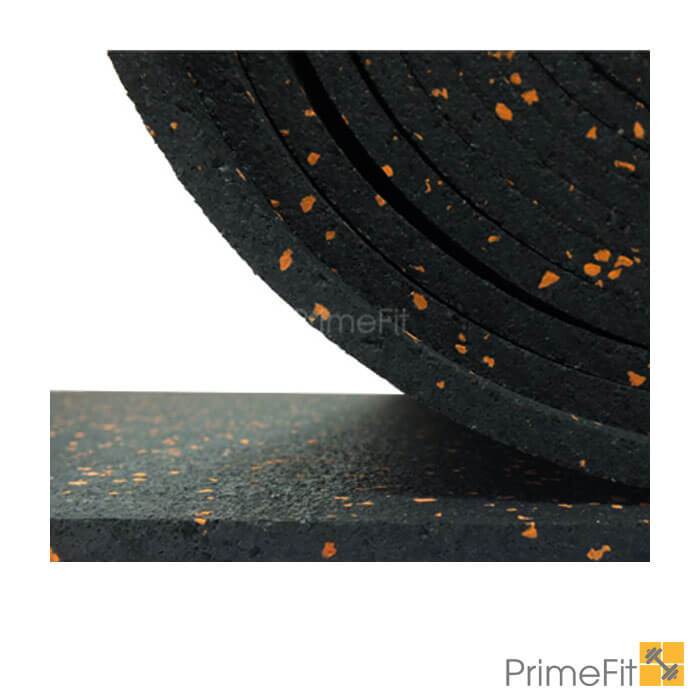 8mm Roll Gym Mats with 15% EPDM Granules | Bright Orange