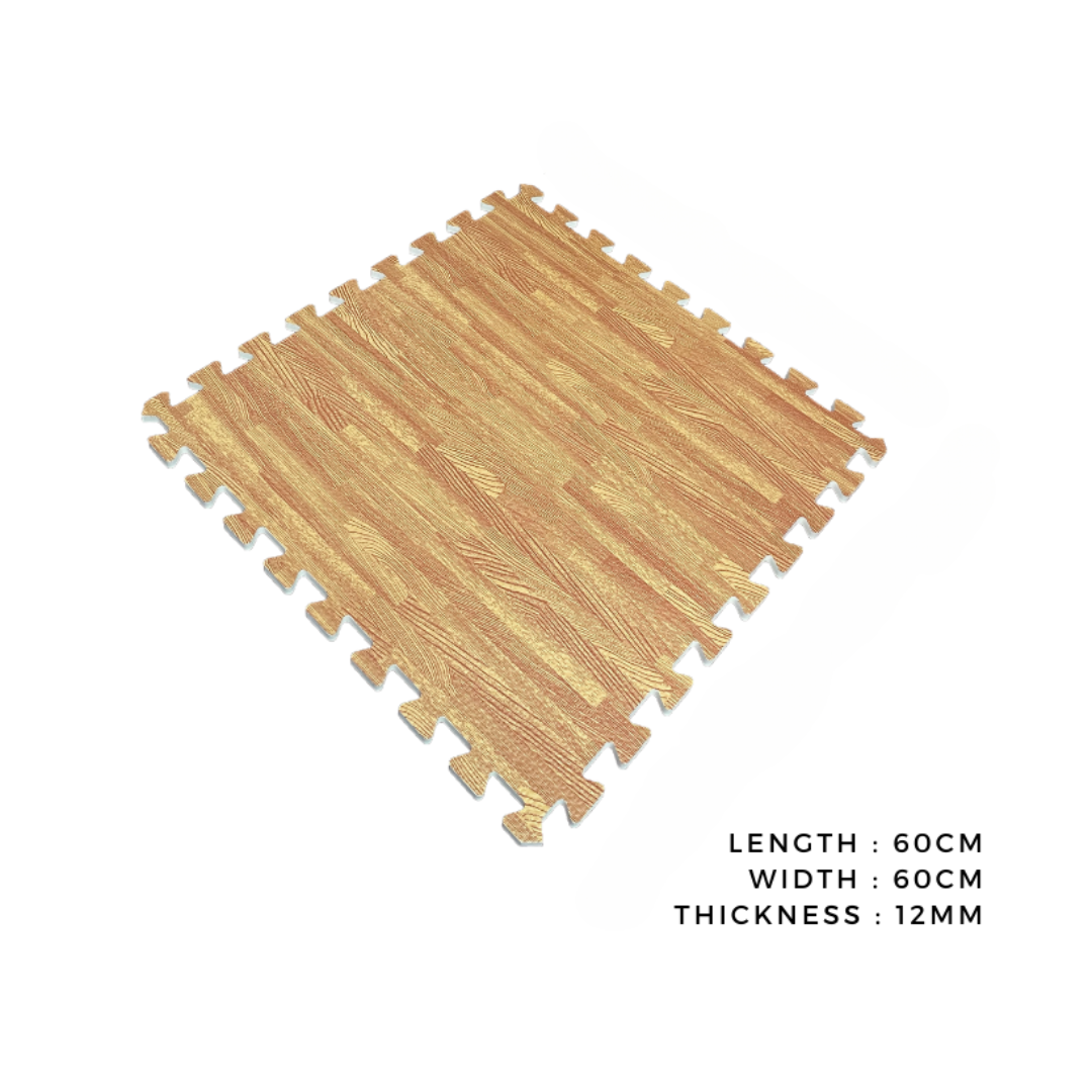 12mm Wooden Dark Yellow Puzzle Foam Mat/ PlayOn Baby Playmat 60cmx60cm ...