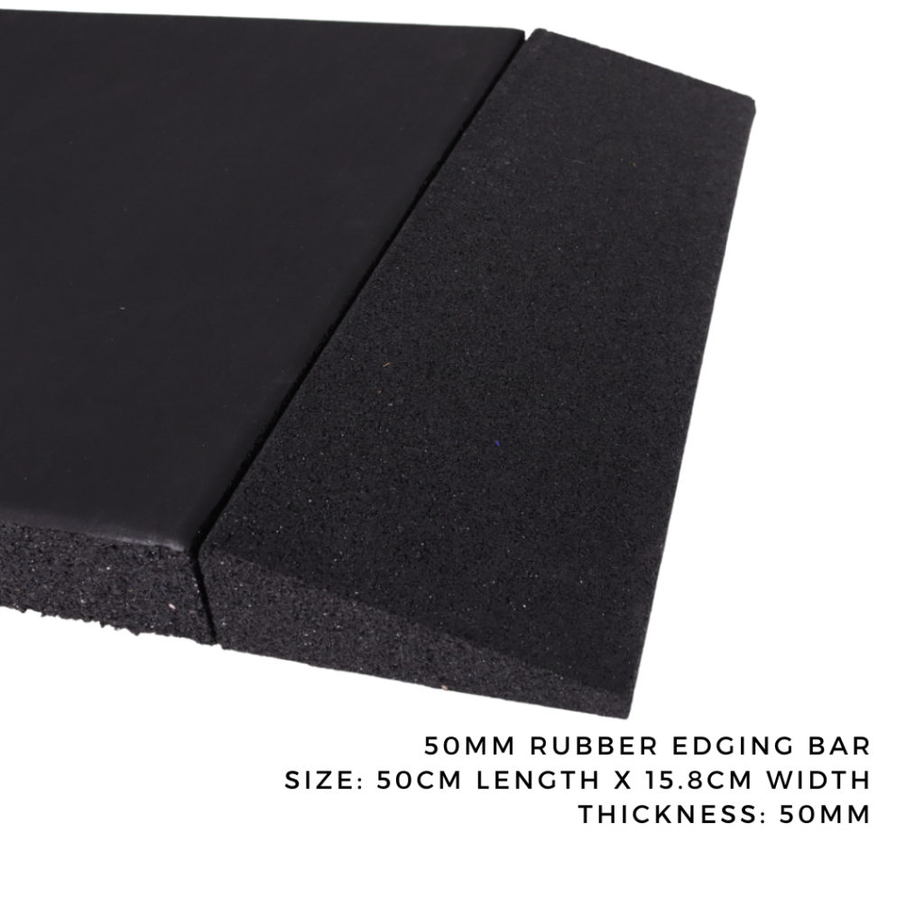50mm Rubber Edging Bar For Rubber Tiles/ Economical Safety Edging Bar ...