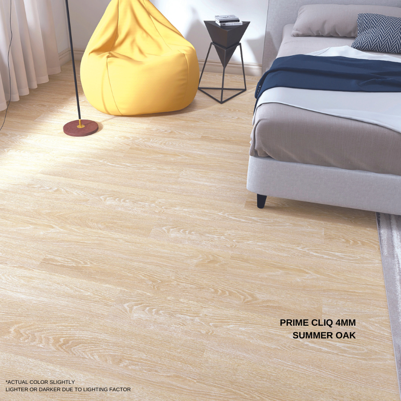4mm Summer Oak Popular SPC Flooring - Prime Cliq 4 | 1020 - Primelay.com.my