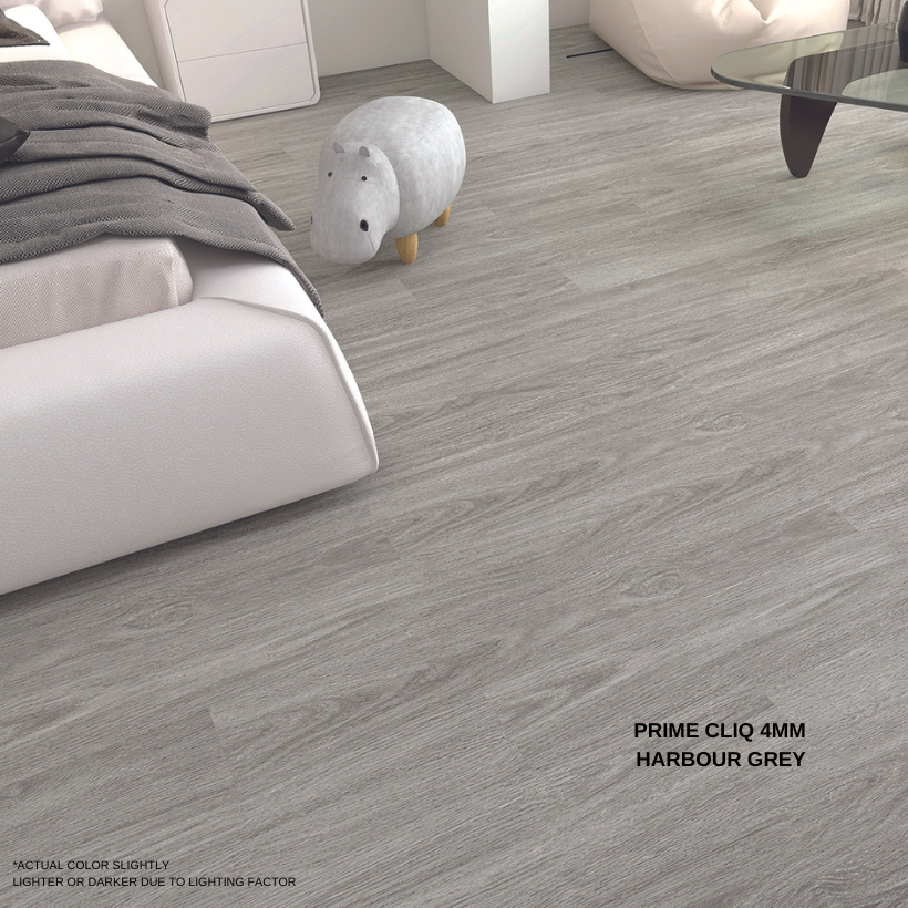 4mm Harbour Grey SPC Laminate Flooring - Prime Cliq 4 | 1022 - Primelay.com