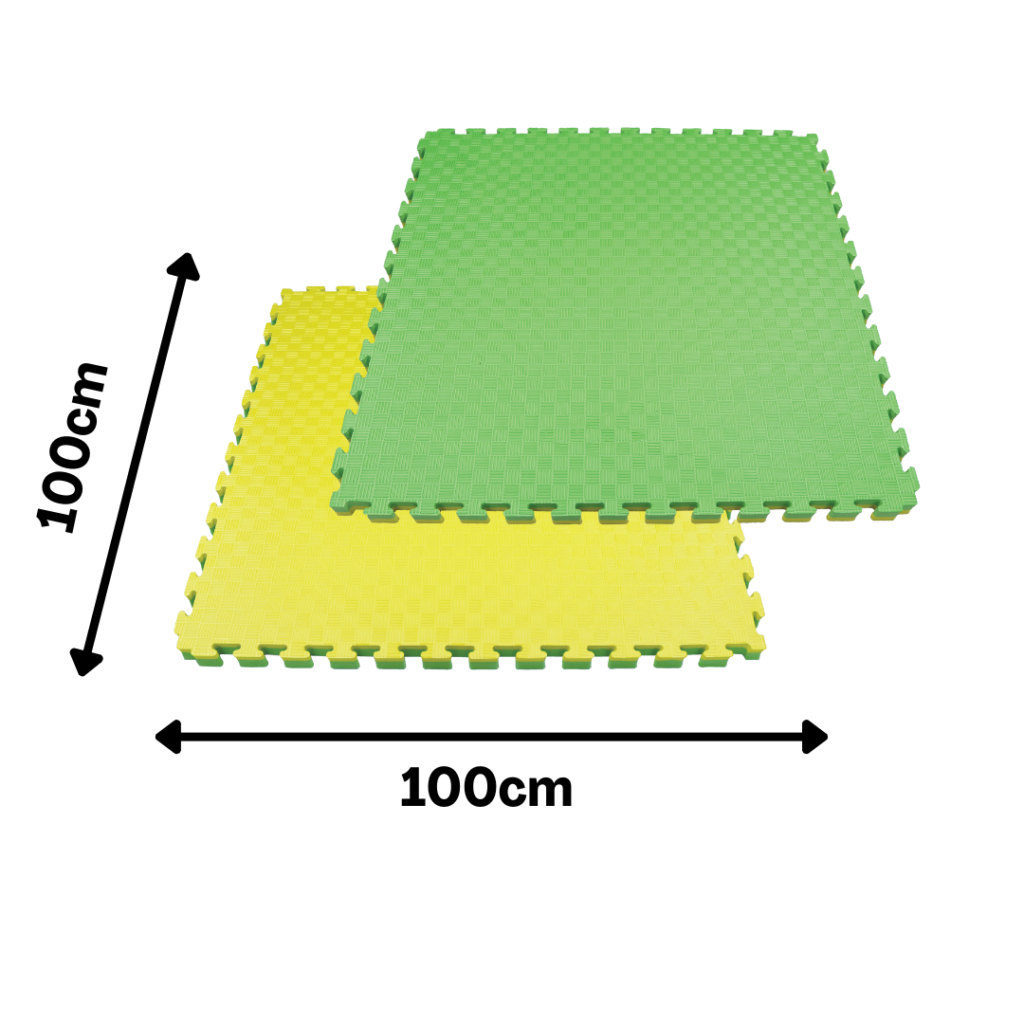 40mm Yellow - Green Interlocking Puzzle Foam Mats For Sports Activities ...