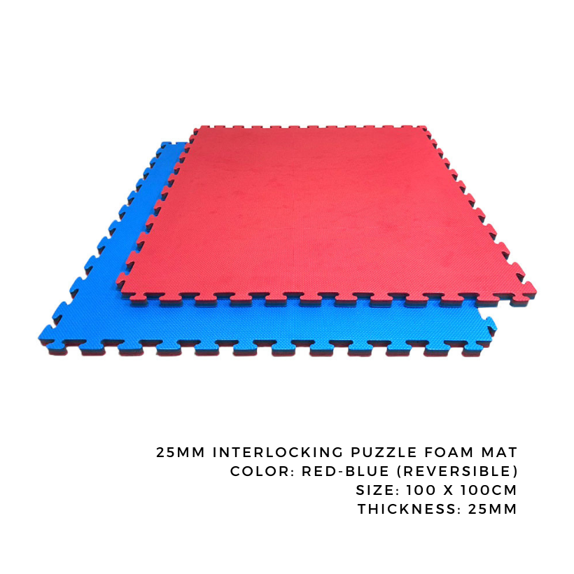 25mm Interlocking Puzzle Foam Mats For Indoor Activities - RED-BLUE ...