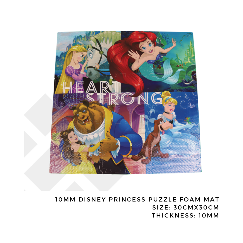 10mm Disney Princess Printed Puzzle Foam Mat/ Kids Cartoon Foam Playmat ...