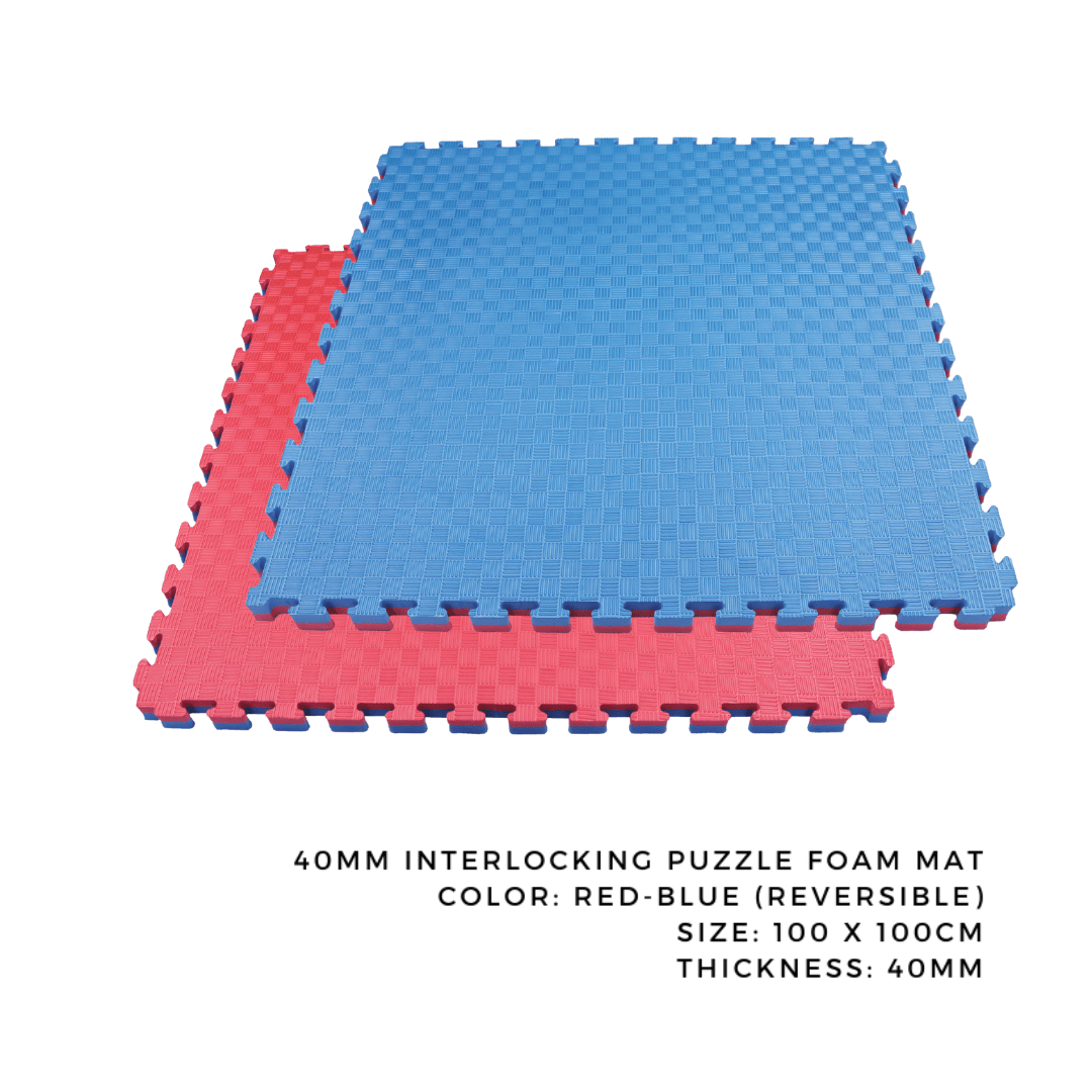 40mm Red - Blue Interlocking Puzzle Foam Mats For Sports Activities ...