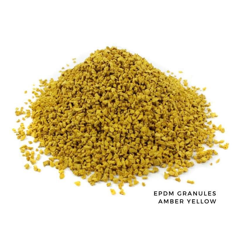 Amber Yellow ST108 EPDM Rubber Granules for Playground Flooring ...