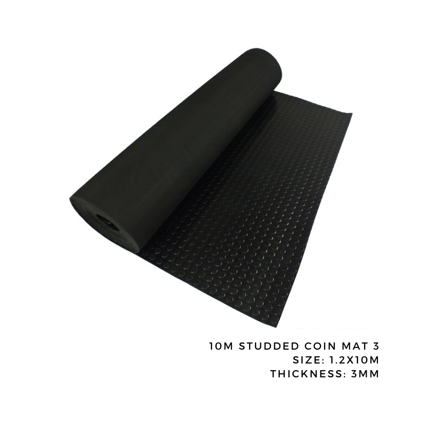 10m Studded Coin Mat 3/ 1mx10m Rubber Coin Mat Roll / Wholesale Anti ...