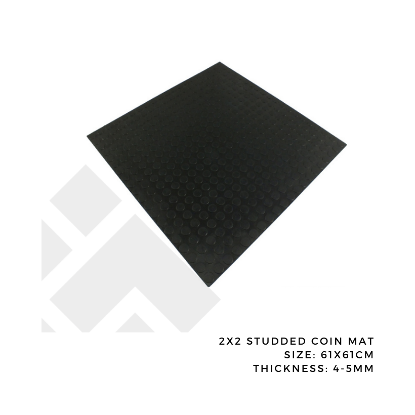 2x2 Studded Coin Mat/ 61cmx61cm Rubber Coin Mat Tile / Cheap Anti ...