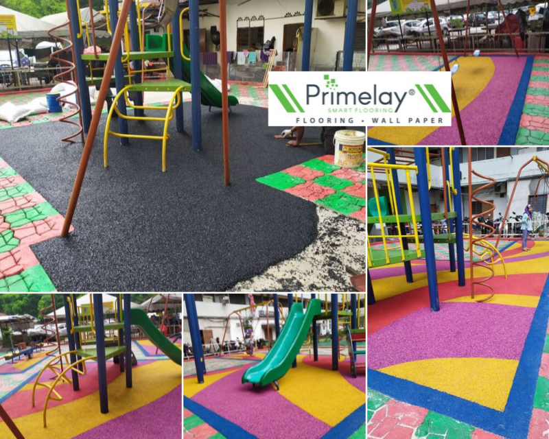 Playground EPDM Flooring Project | JMB FLAT KG KERINCHI - Primelay.com