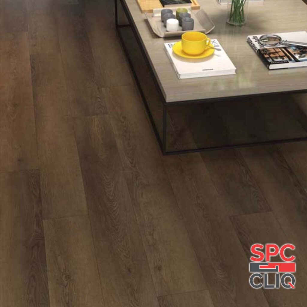 Luxury 4mm SPC Flooring Staircase Dark Walnut