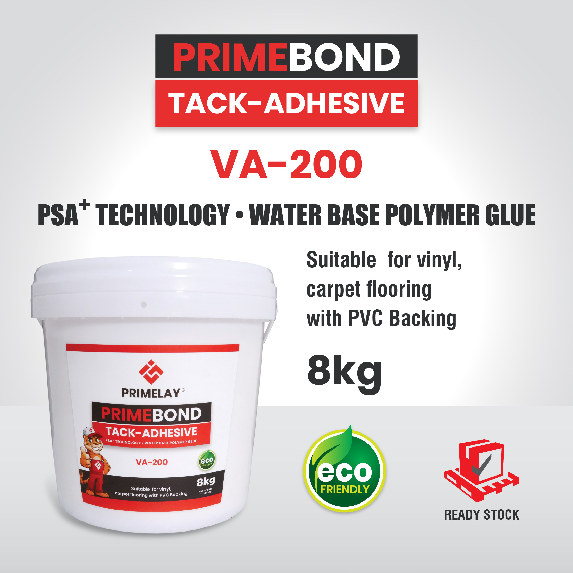 Construction Adhesive Vinyl Glue VA 200 - 8kg - Primelay.com