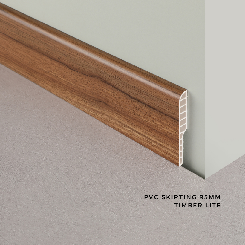 95MM PVC Floor Skirting for Vinyl, SPC, Laminate Flooring | 8 Feet ...