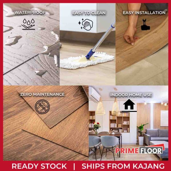 1pcs Vinyl Flooring Sticker 752-13/ 1.8mm Strong Self- Adhesive Vinyl ...