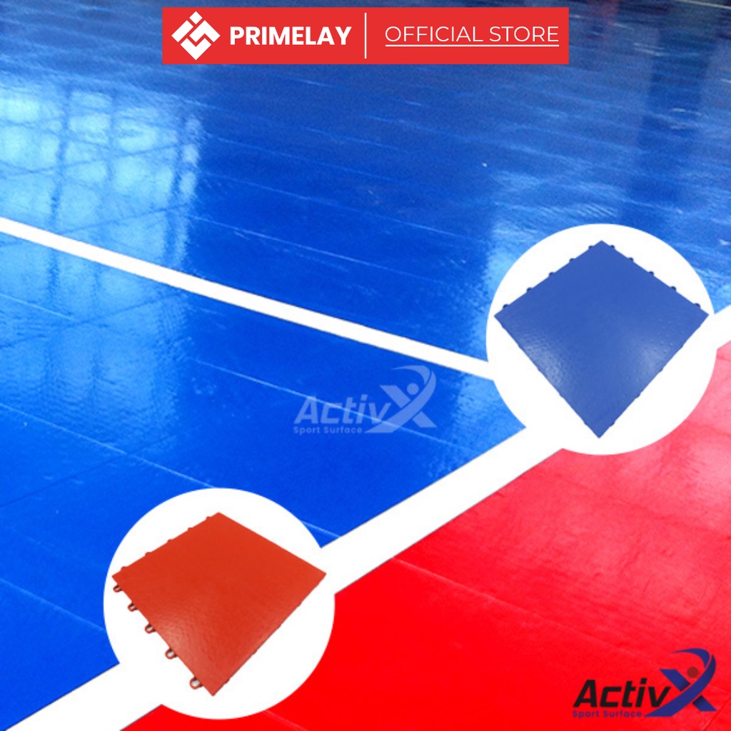 High Quality Indoor PP Court Mat | Futsal Flooring - RED / BLUE ...