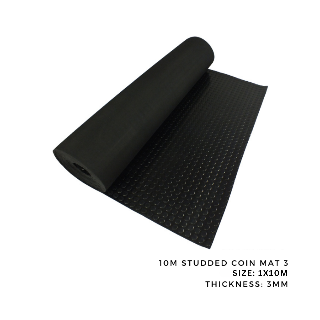 10m Studded Coin Mat 3/ 1mx10m Rubber Coin Mat Roll / Wholesale Anti ...